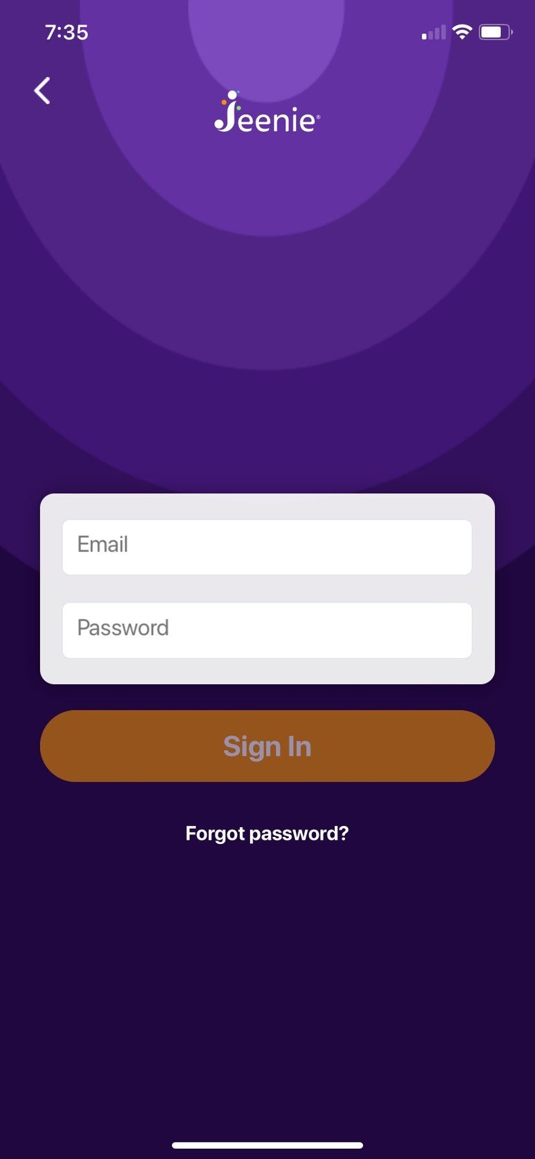 Login to Your Jeenie Account